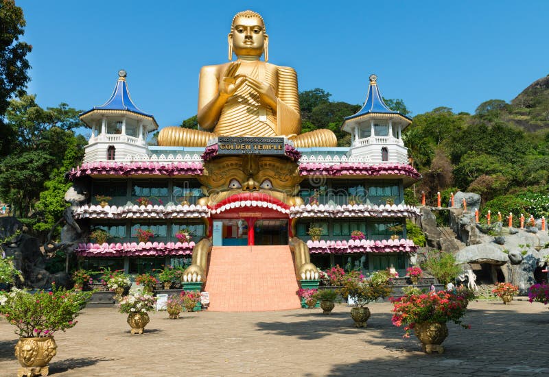Golden Temple Of Dambulla, Sri Lanka Stock Photo - Image of ancient ...