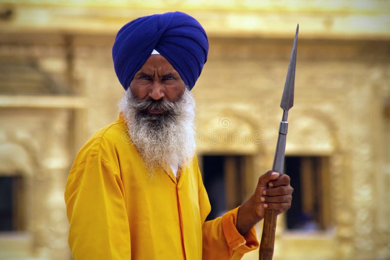 Golden Temple guard editorial image. Image of turban - 26012505