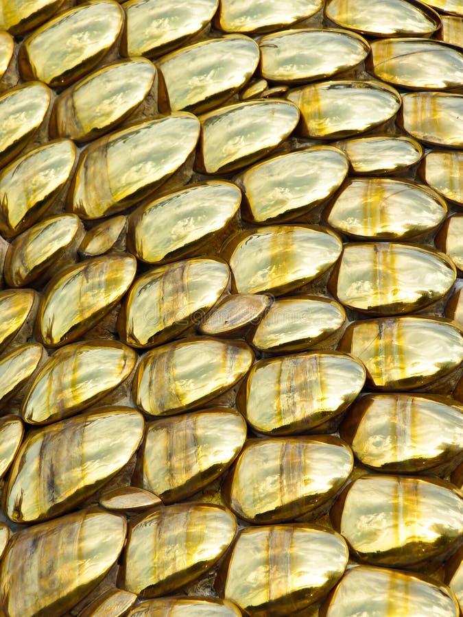 Texture Sculpture of Golden Dragon Scales Stock Image - Image of ...