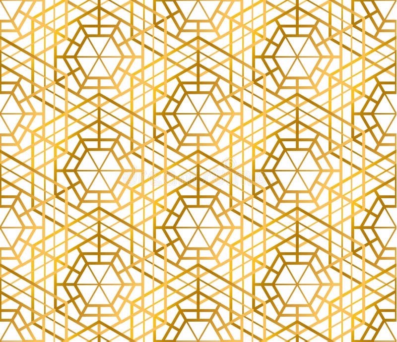 Golden Texture. Seamless Geometric Pattern Stock Vector - Illustration ...