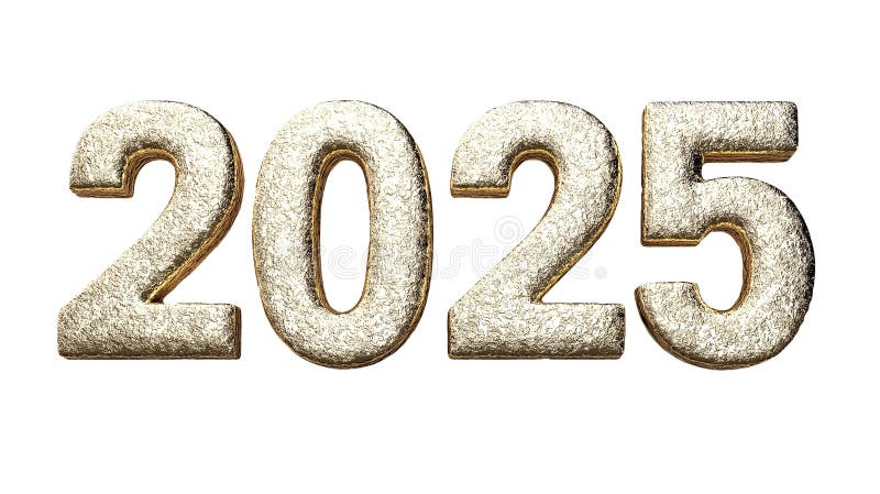 2025 Golden Textured Numbers Announcing the New Year Stock Photo ...