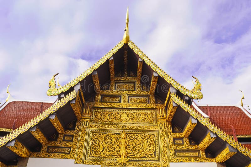 Golden textureon the roof stock photo. Image of heritage - 54235190