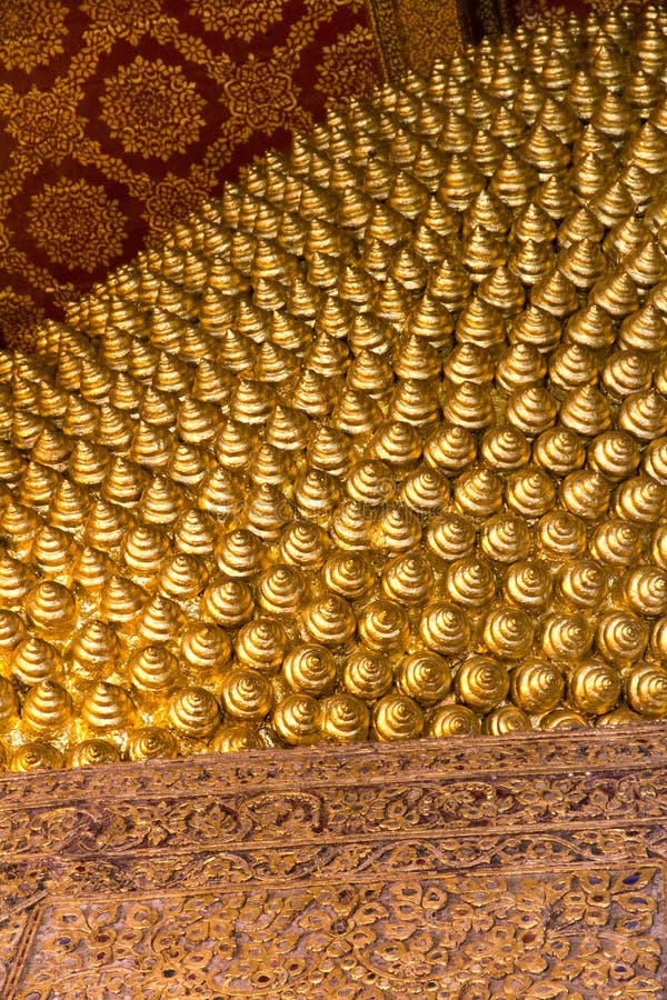 Golden Textures at Buddhist Temple in Thailand Stock Image - Image of ...