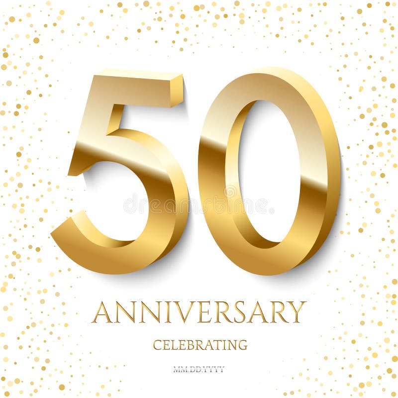 50 Years Anniversary Logo. 50th Birthday Badge. Modern Icon Or Label ...