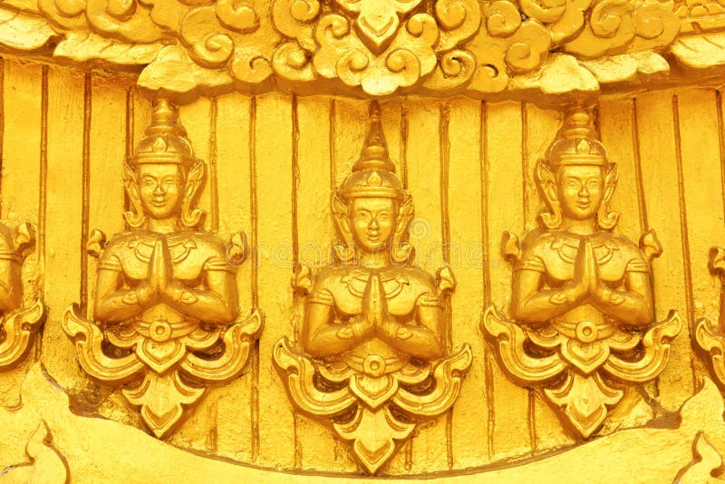 Golden Thai pattern stock photo. Image of background - 27359596