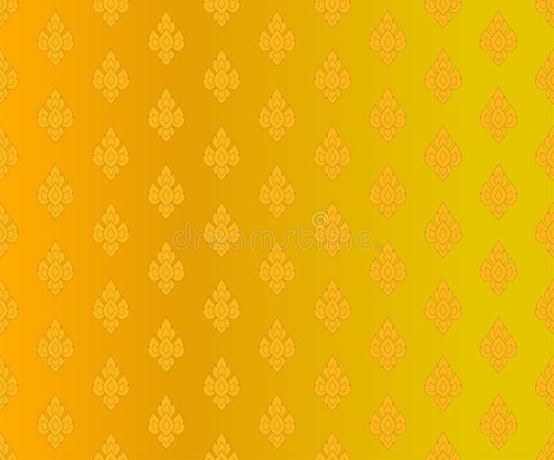 Golden Thai Vintage Pattern Vector Background Stock Vector ...
