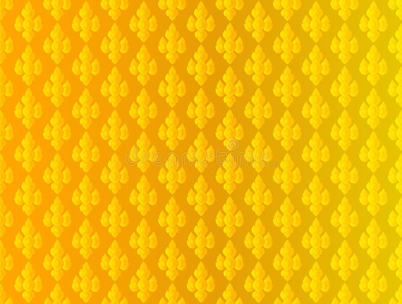 Golden Thai Vintage Pattern Vector Background Stock Vector ...