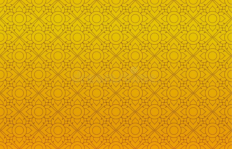 Golden Thai Vintage Pattern Vector Background Stock Vector ...