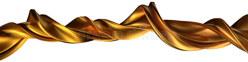 Golden Thin Metal Flowing Strip Abstract Dramatic Modern Luxury Luxury ...