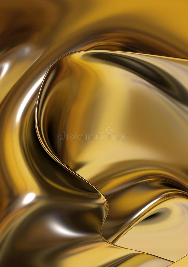 Golden Thin Metal Twisting Swirl Abstract Dramatic Modern Luxury Luxury ...