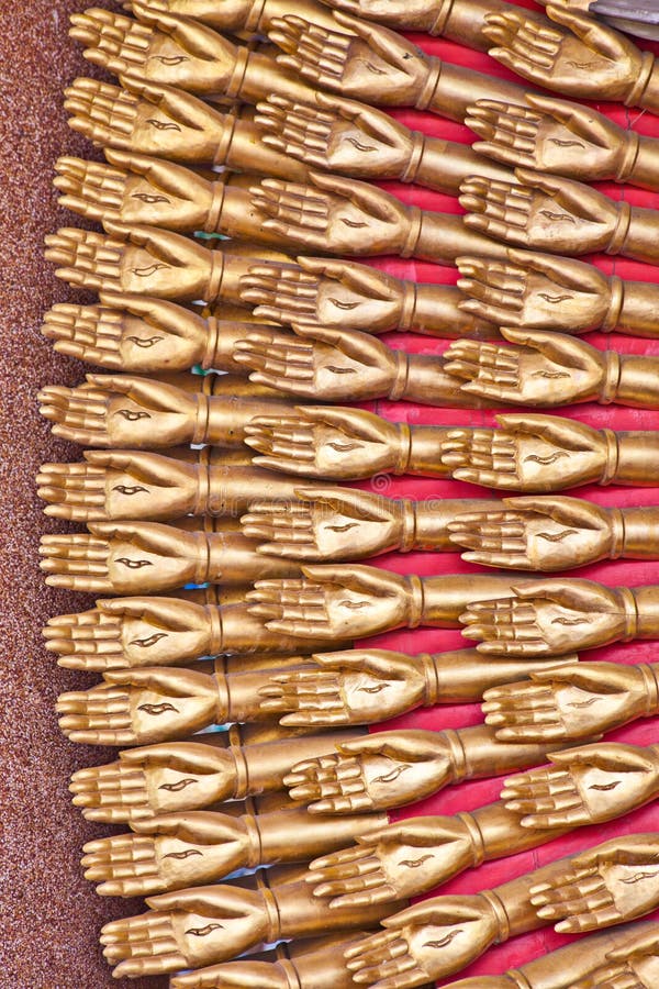 A Golden Thousand Hands Quan Yin in Bangkok Stock Image - Image of ...