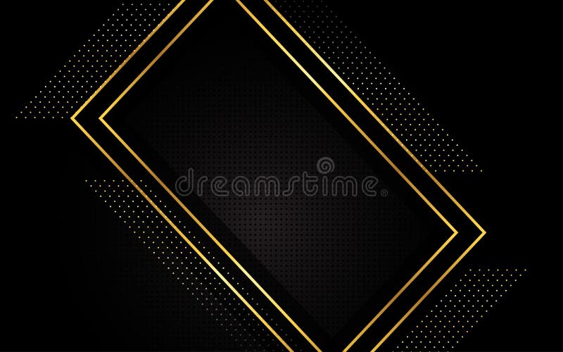 Golden Thread on Black Background Stock Vector - Illustration of bright ...