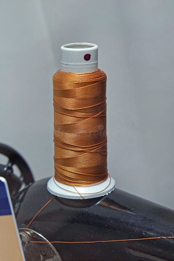 Golden thread stock image. Image of bobbin, reel, gold - 211113179