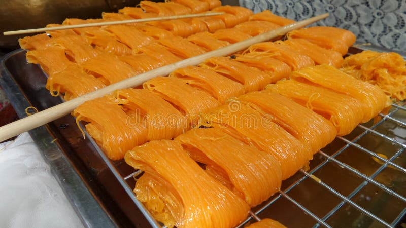 Golden Thread or Foy Tong , Thai Dessert Stock Image - Image of yolks ...