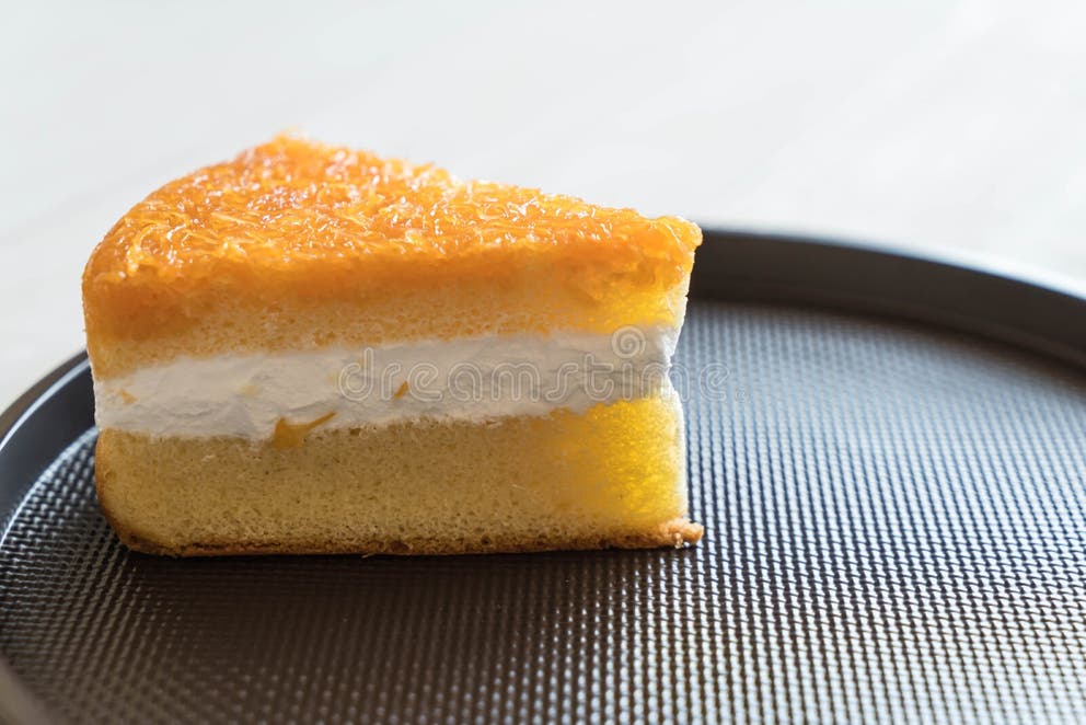 Golden threads cake stock image. Image of chiffon, golden - 96747227