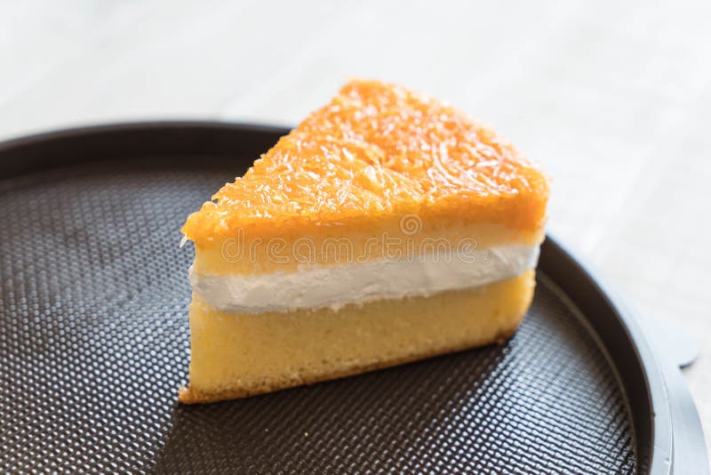 Golden threads cake stock image. Image of dessert, gourmet - 97149927