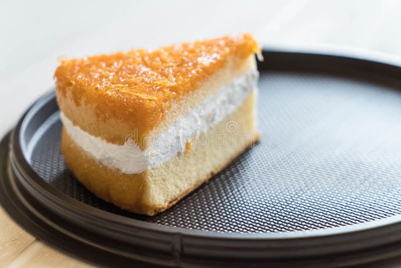 Golden threads cake stock photo. Image of tong, cake - 97776722