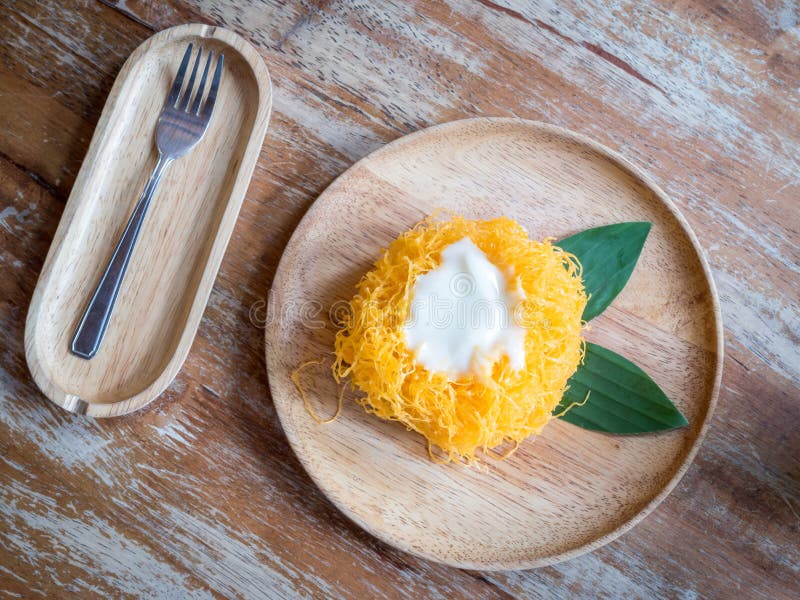 Golden Threads, Coconut Milk, Lava Stock Photo - Image of thread, food ...