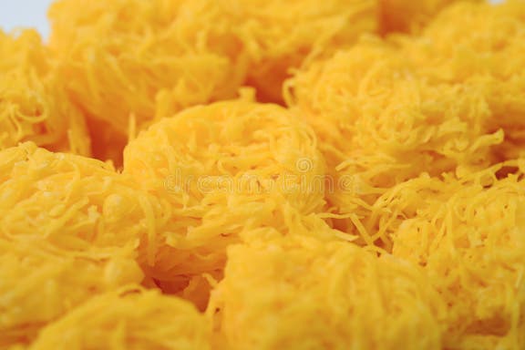 Golden Threads, Thai Dessert Stock Photo - Image of culture, threads ...
