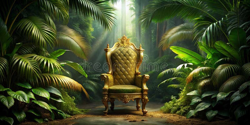 Golden Throne Golden Throne in the Dark Jungle a Great Golden Throne in ...