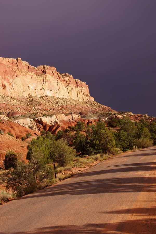 Golden Throne, Dramatic Backlighting with Thunder Clouds Stock Photo ...