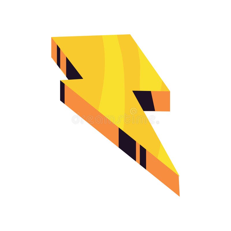 Golden thunder design stock vector. Illustration of thunder - 273087821