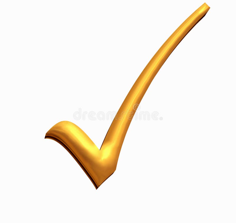 Golden tick stock illustration. Illustration of test, academic - 4095182