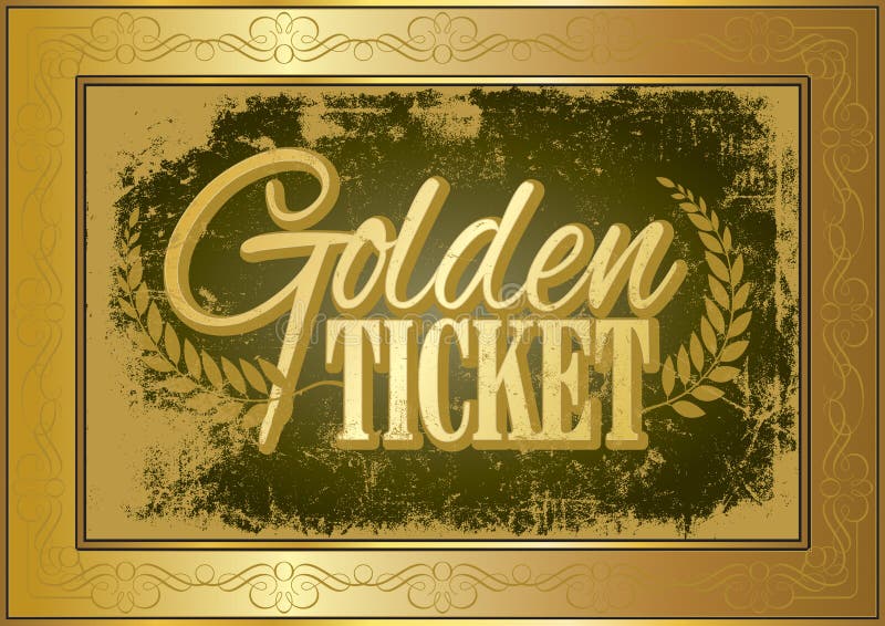 Golden Ticket Stock Illustrations – 4,022 Golden Ticket Stock ...