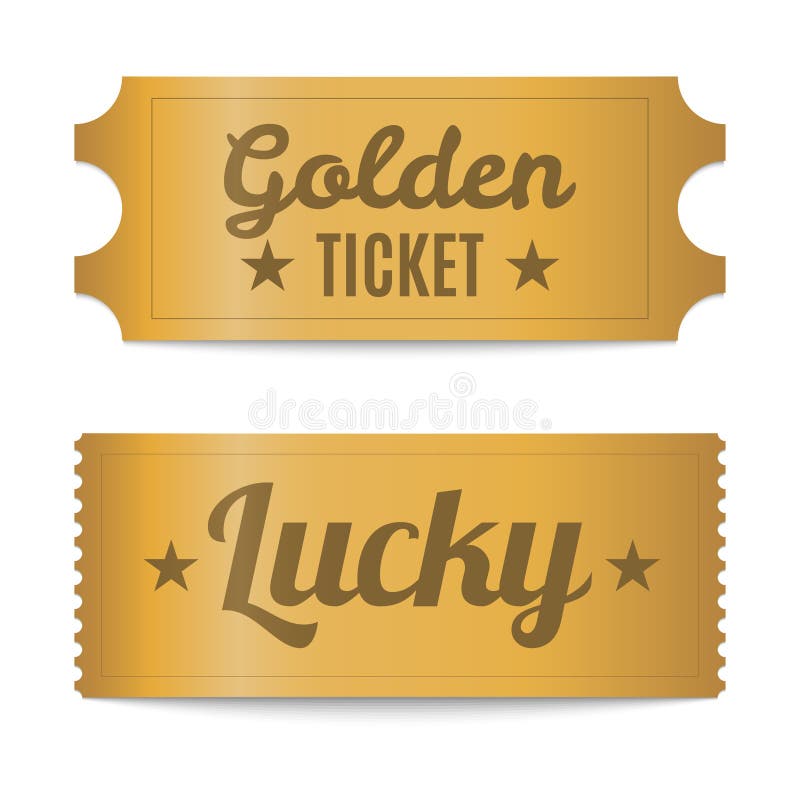 Golden Ticket Stock Illustrations – 6,219 Golden Ticket Stock ...