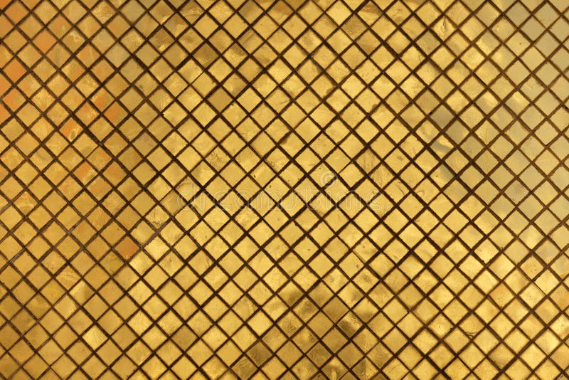 Mosaic Made of Gold Tiles, Background Stock Image - Image of pattern ...