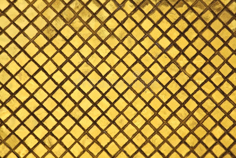 Mosaic Made of Gold Tiles, Background Stock Image - Image of pattern ...