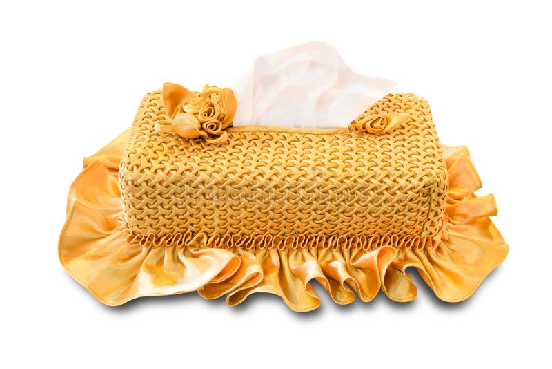 Golden Tissue Paper Box Made Fabric Stock Photos - Free & Royalty-Free ...