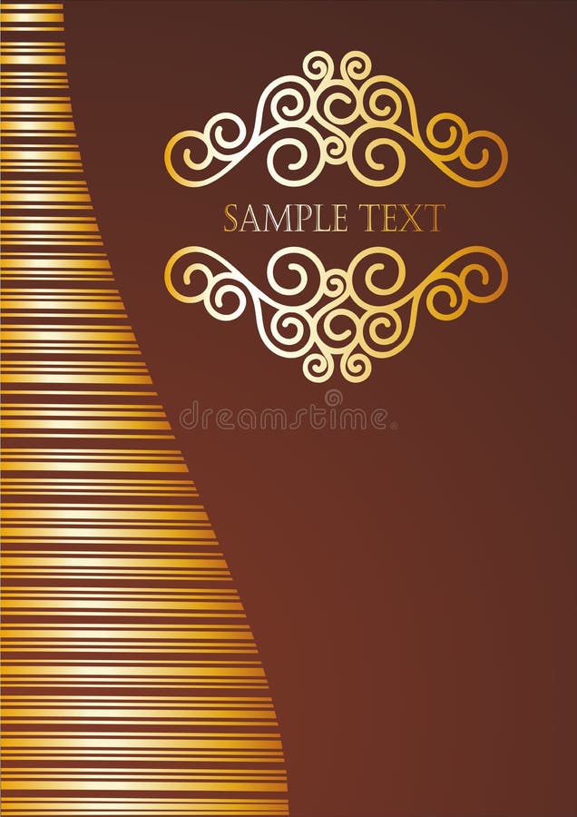 Golden title page stock vector. Illustration of graphic - 11943870