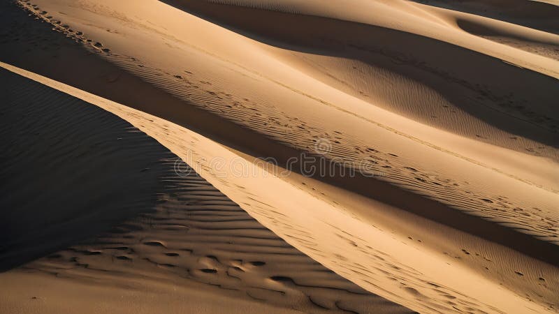 Golden-Toned Sandy Dunes Featuring Smooth Curves and Gentle Slopes ...