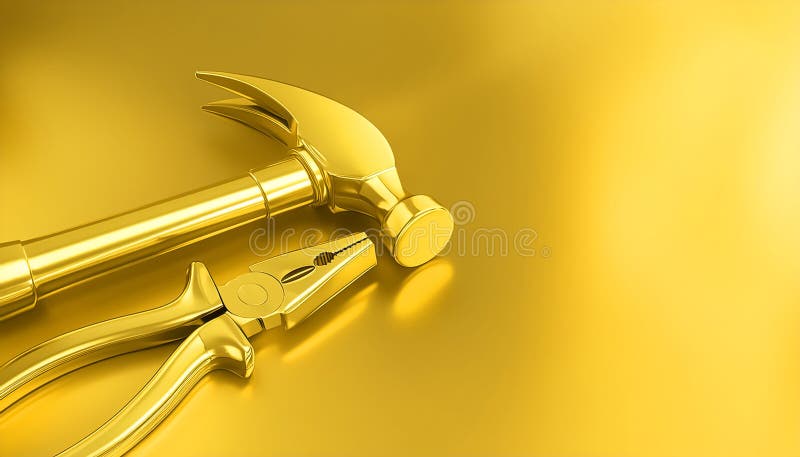 Golden tools stock illustration. Illustration of high - 323278042