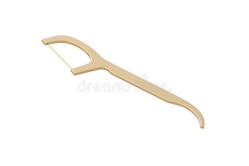 Golden Toothpick Isolated on White Background Stock Illustration ...