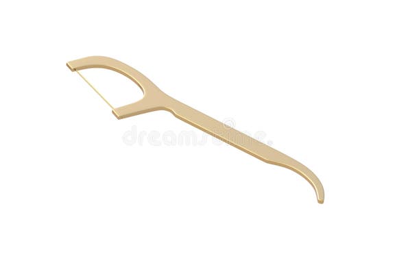 Golden Toothpick Isolated on White Background Stock Illustration ...