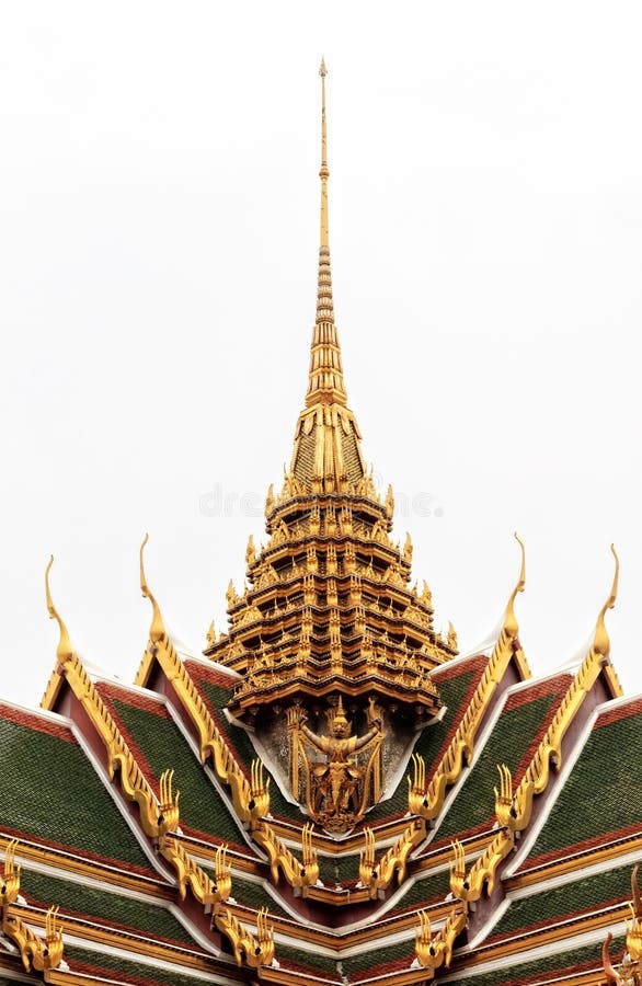 Golden Traditional Thai Temple Architecture Stock Image - Image of ...