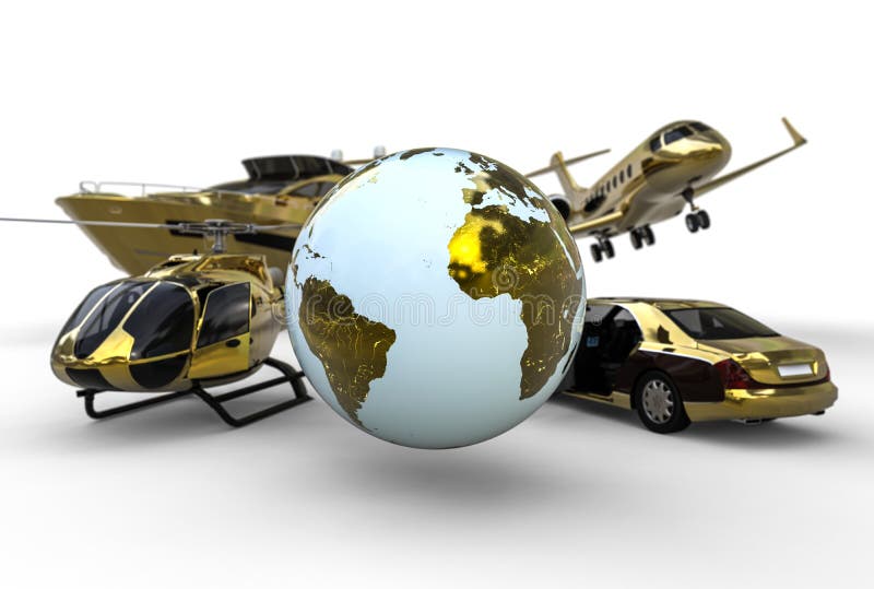 Golden transportation stock illustration. Illustration of business ...