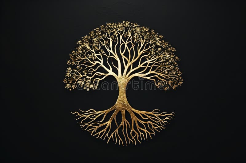 Golden Tree Roots Stock Illustrations – 653 Golden Tree Roots Stock ...