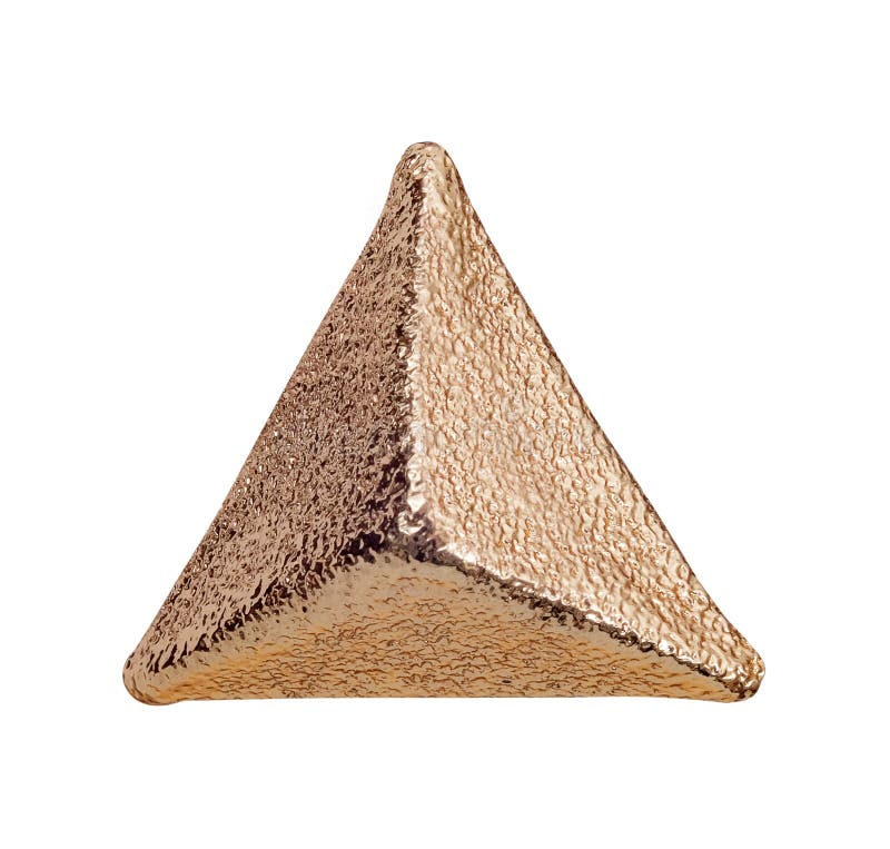 Golden Triangle Decorative Element Isolated on White Background. Design ...