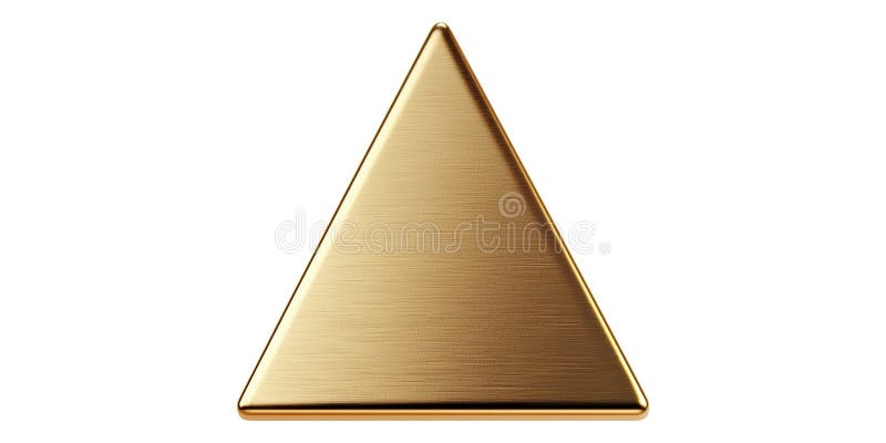 Golden Triangle Symbol Isolated on Transparent Background Stock Image ...