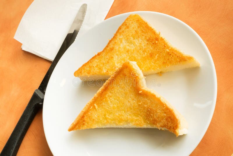 Triangle Toast Bread with Ham and Cheese Stock Photo - Image of meat ...