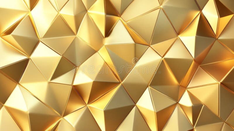 Golden Triangular Geometric Pattern Stock Illustration - Illustration of modern, geometric ...