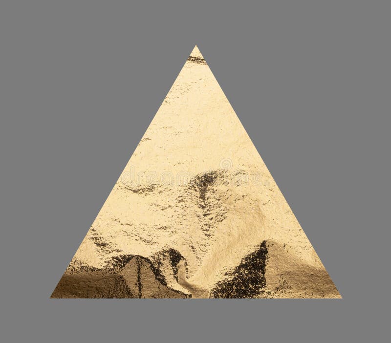 Golden Triangular Shape with a Sleek, Polished Surface Creates a Modern ...