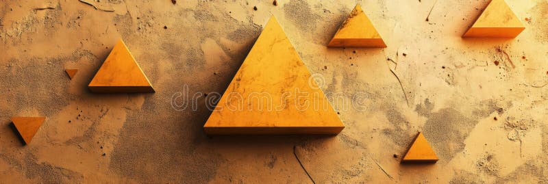 Golden Triangular Shapes Emerge from a Textured Earthy Backdrop ...