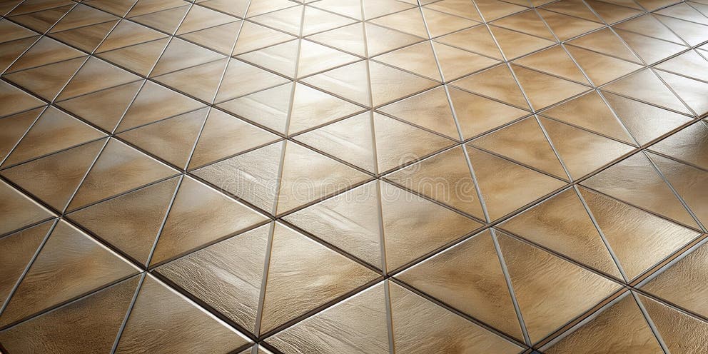 Golden Triangular Tile Floor Pattern a Textured Surface Image ...