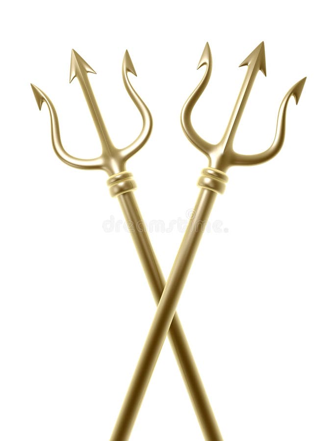 Gold Trident White Background Stock Illustrations – 207 Gold Trident ...