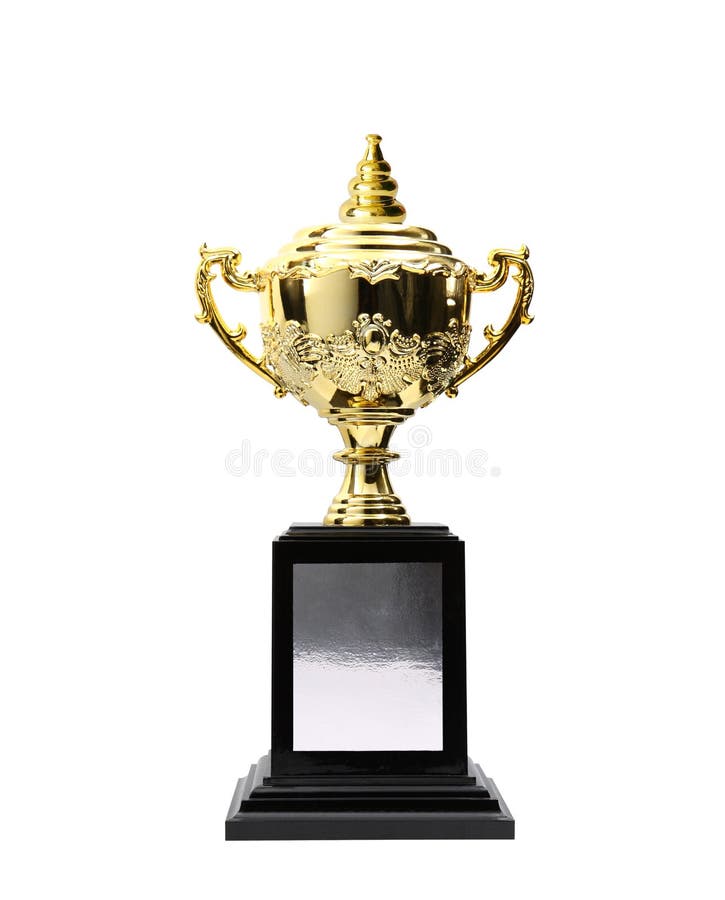 Golden trophies awards stock image. Image of gold, blank - 21725601