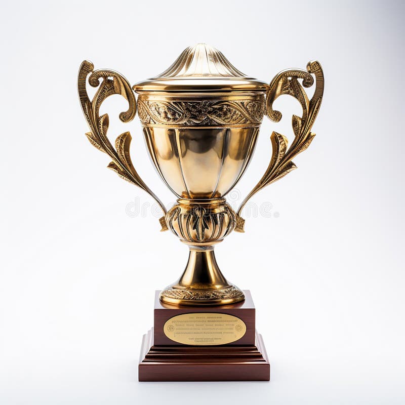 Golden trophy stock illustration. Illustration of isolated - 291283219